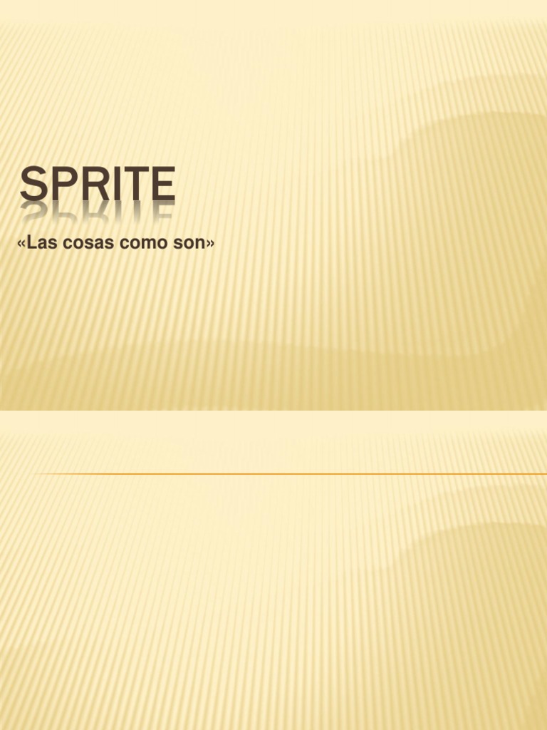 Sprite | PDF | Negocios | Relaciones personales, crianza y desarrollo ...