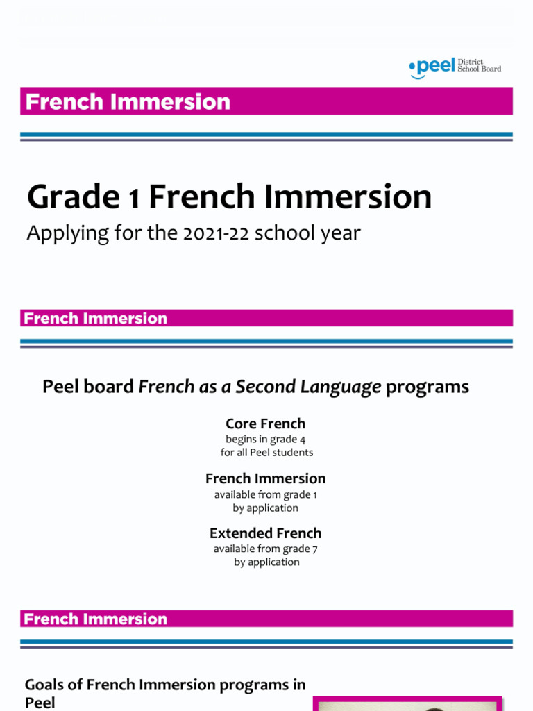 Grade 1 French Immersion Program 2021-22 | PDF | Human Communication ...