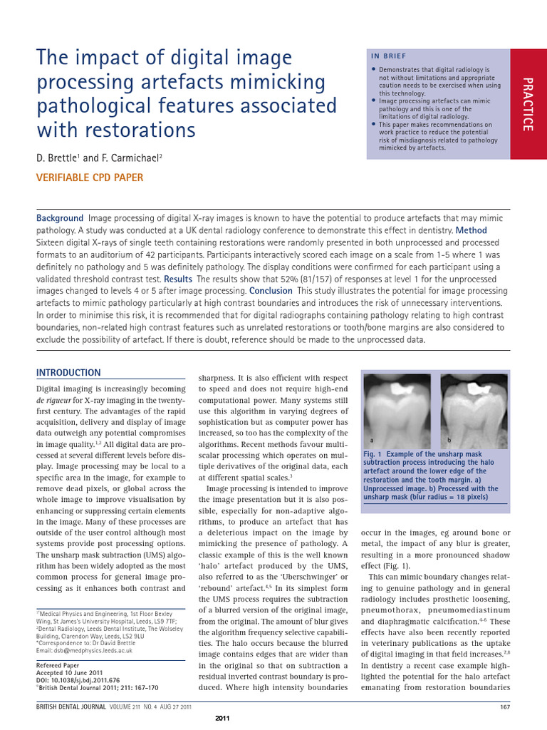The Impact of Digital Image Processing Artefacts Mimicking P | PDF ...