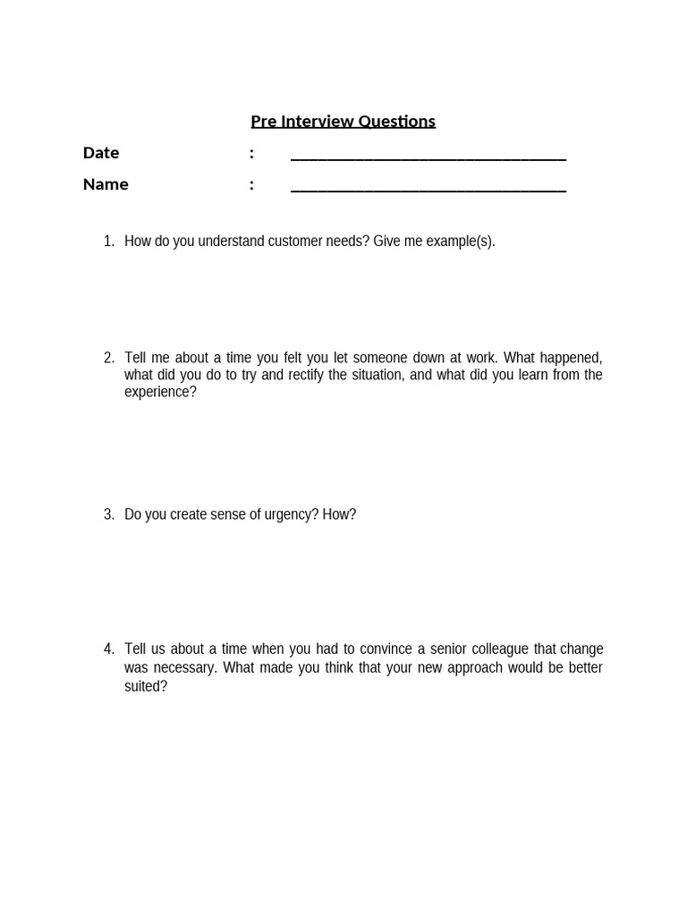 Subjective Interview Questions Guide | PDF