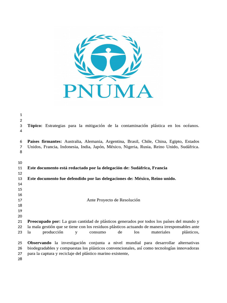 PNUMA | PDF | El plastico | Contaminación