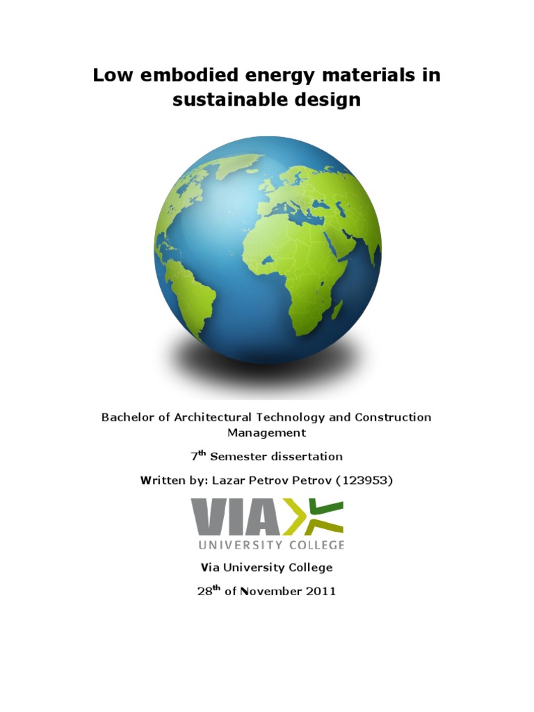Low Embodied Energy Materials in Sustainable Design by Lazar Petrov ...