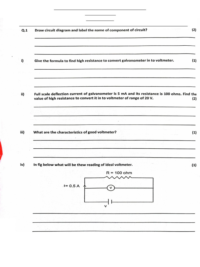 PBA Worksheet Physics HSSC II Exp 5 | PDF