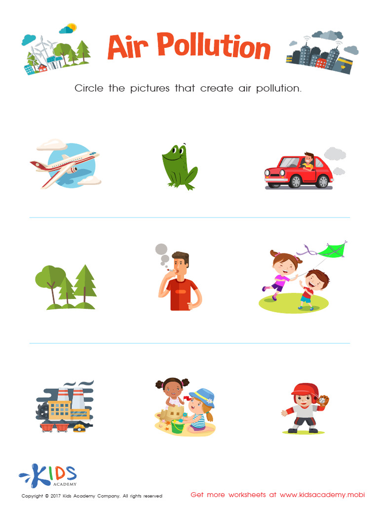 Grade 1 Air Pollution Worksheet | PDF