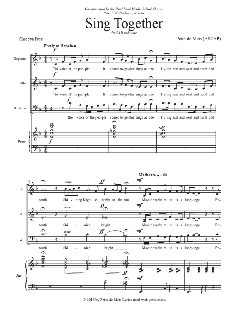 Sing Together - Score | PDF