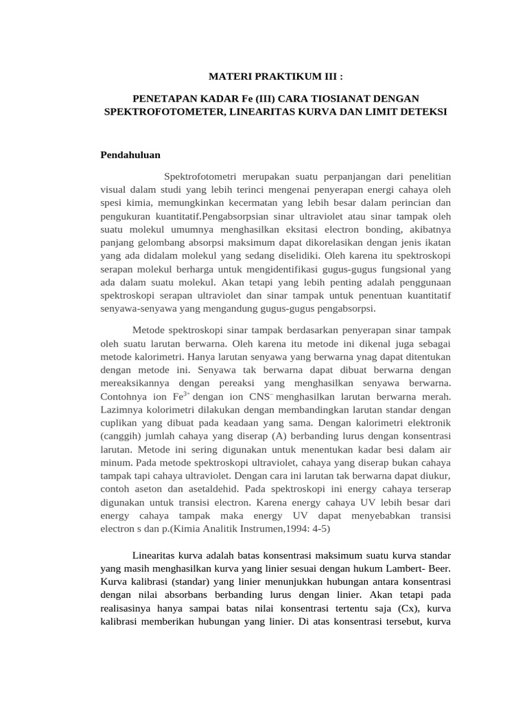 Laporan Spektro Fe-1 | PDF