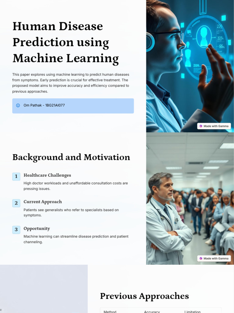 Human Disease Prediction Using Machine Learning | PDF | Machine Learning | Accuracy And Precision
