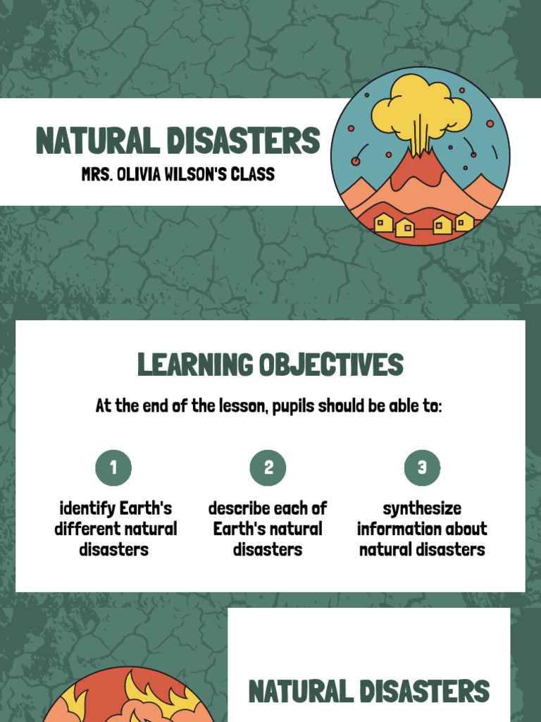 Green and Black Cartoon Illustrative Science Natural Disasters ...
