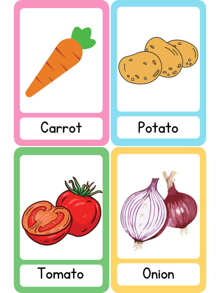 Vegetables Flashcards | PDF