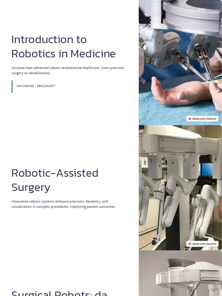 Introduction To Robotics in Medicine | PDF