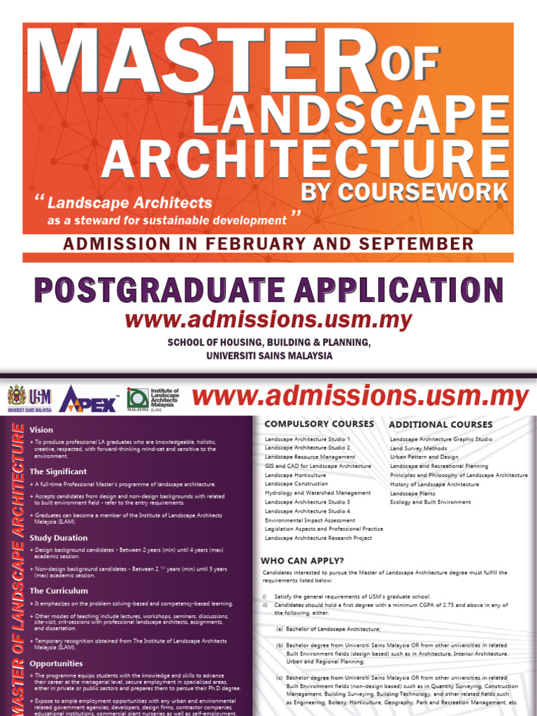 Master of Landscape Architecture | PDF | Landscape Architecture ...