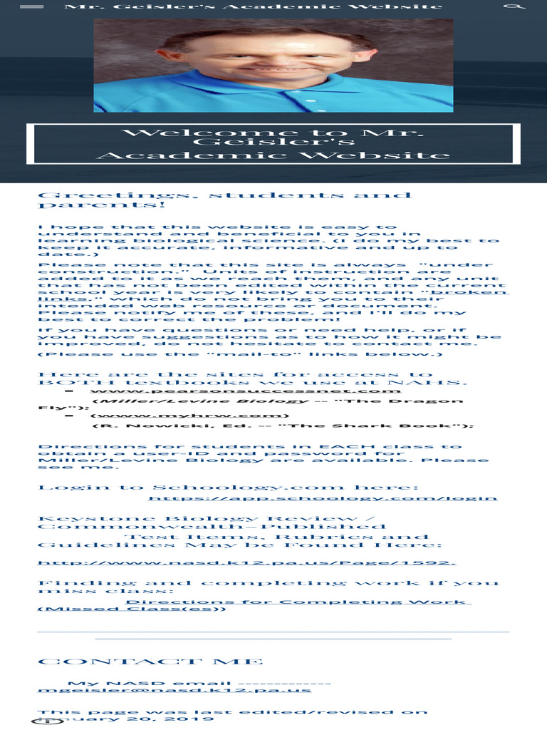 Mr. Geisler's Academic Website | PDF