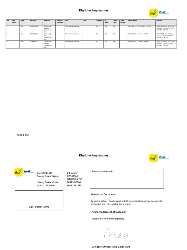 ONG CHUN Line Registration Non - M2M - 2025-06-09T153315.661 | PDF ...