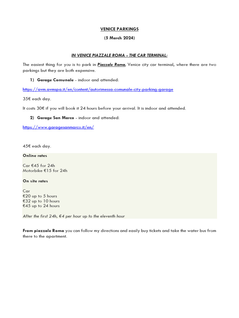 Parkings | PDF