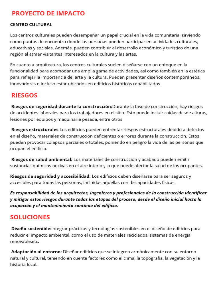 (541 P. M., 142024) Jhair Alexander Centro Cultural | PDF | Diseño | Sustentabilidad