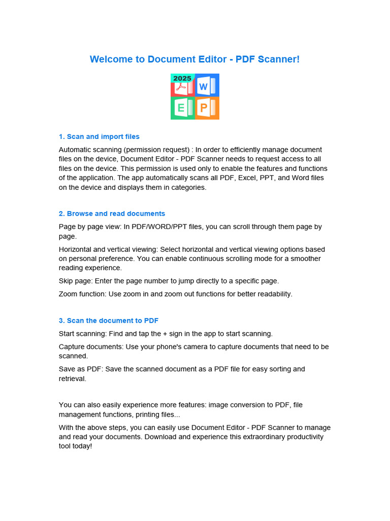 PDF Continuous Scanning Features | PDF
