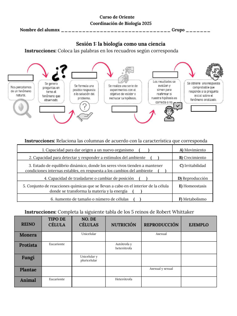 Curso de Biología: Fundamentos y Ejercicios | PDF | Eucariotas ...