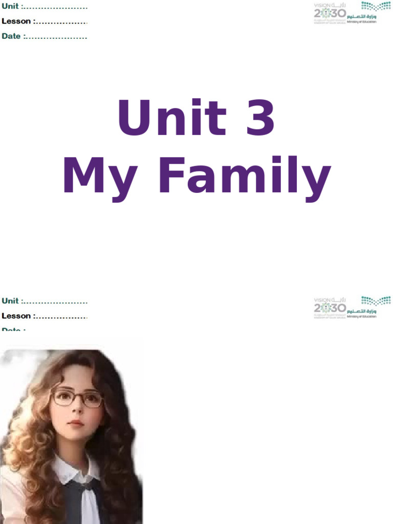 Unit 3 My Family | PDF
