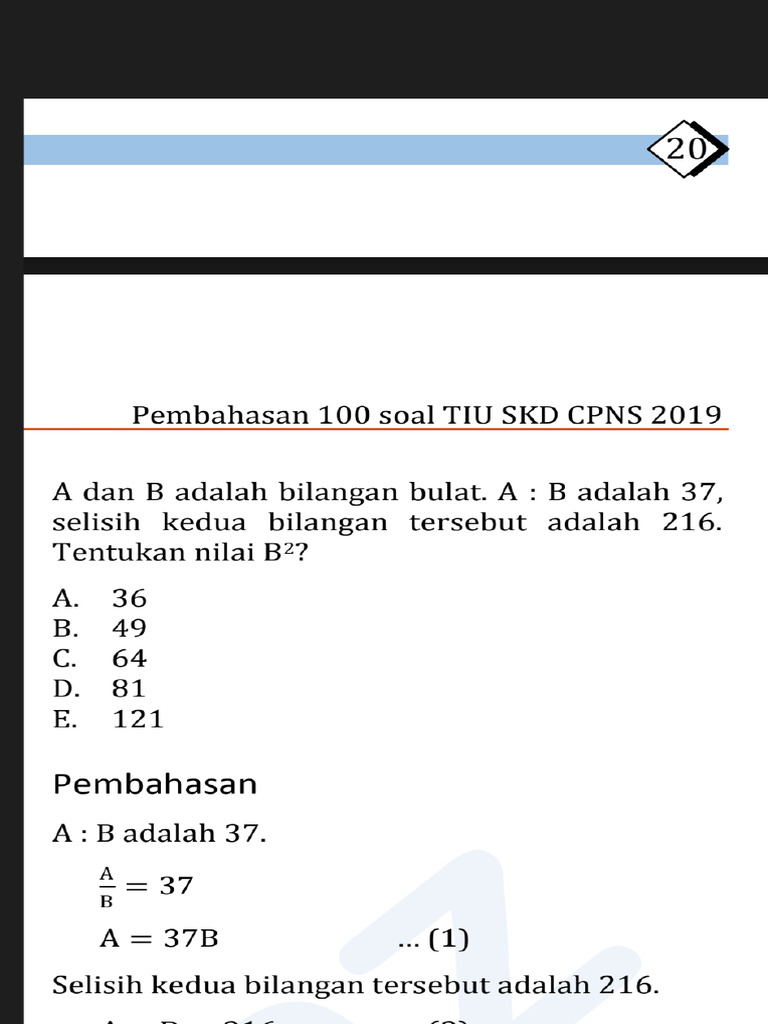 100 SOAL Pembahasan TIU CPNS 2019.pdf - Google Drive | PDF