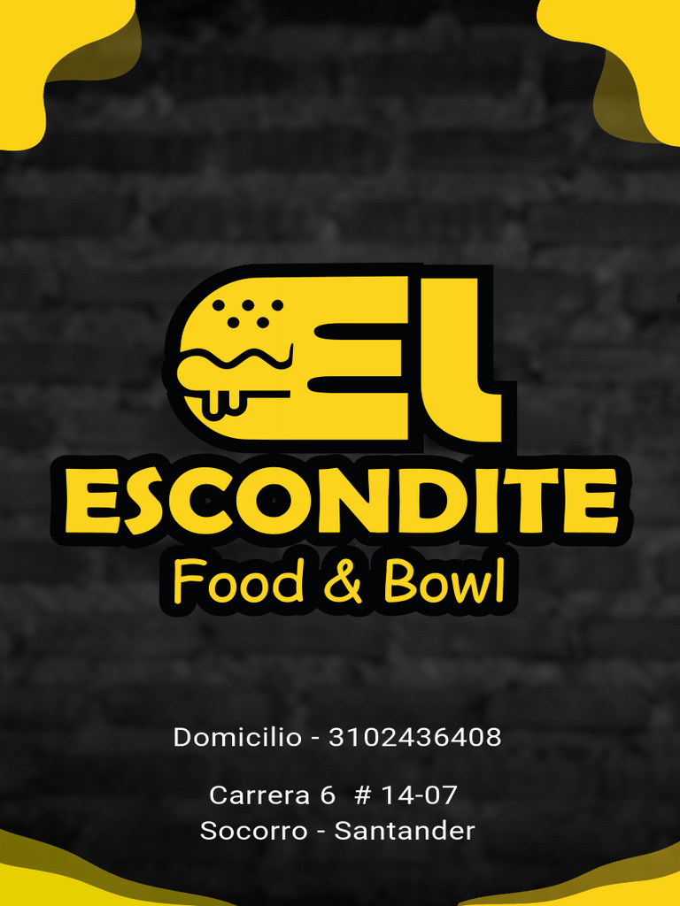 Menú El Escondite | PDF | Salchicha | Cocina occidental