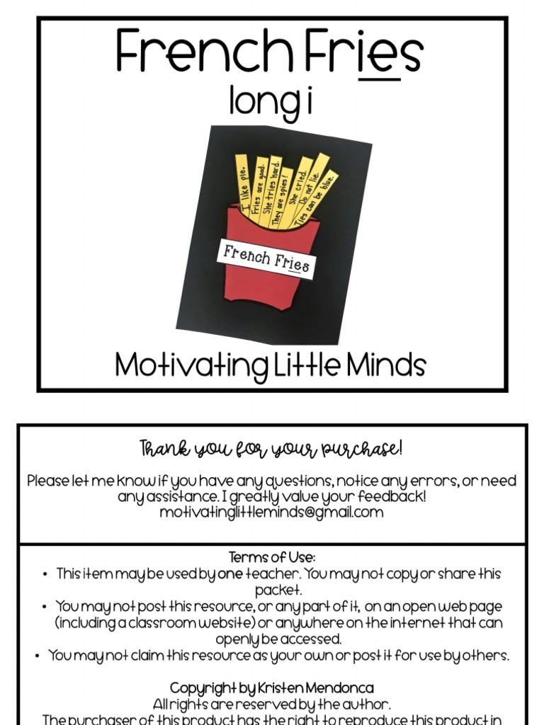 Father's Day French Fries | PDF