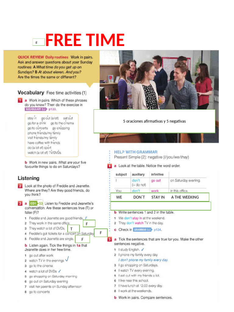 Unit 05 Lessson 01 Free Time Questions | PDF