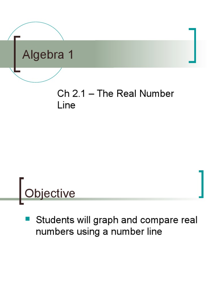 The Real Number Line | PDF | Numbers | Real Number