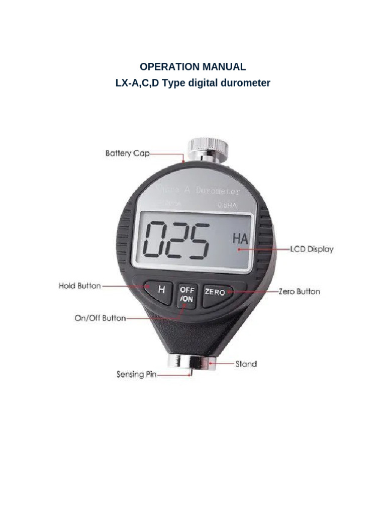 Durometer Manual | PDF