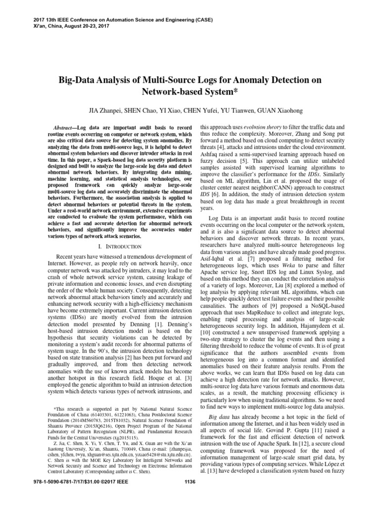 Big-Data Analysis of Multi-Source Logs For Anomaly Detection On | PDF | Password | Superuser
