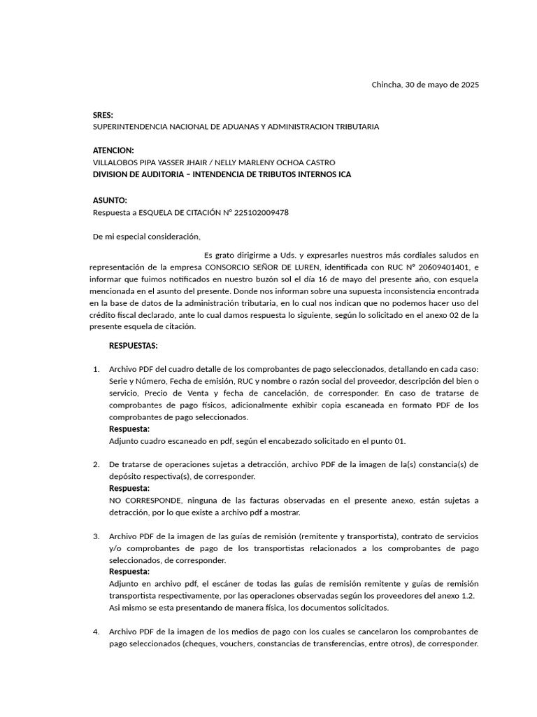 Sr. Luren Esquela de Citacion2025 | PDF