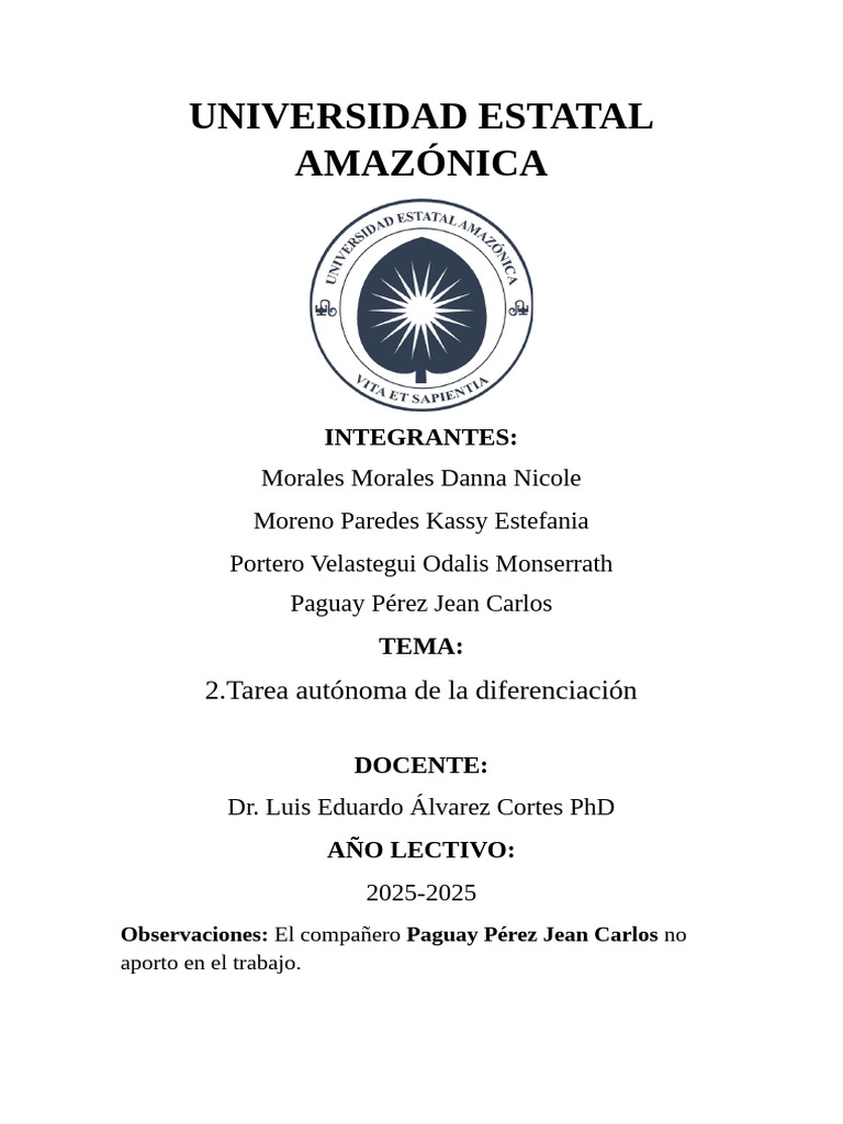 MC TAREA 2.tarea Autónoma de La Diferenciación | PDF | Los bosques | Sustentabilidad