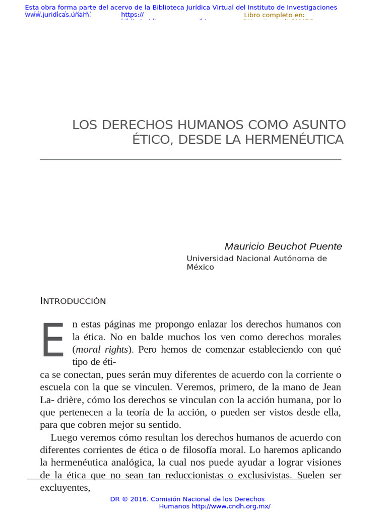 Ética y Derechos Humanos: Un Análisis | PDF | Derechos humanos | Virtud