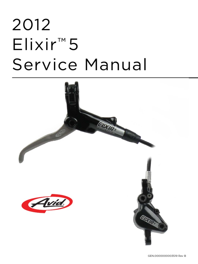 Elixir 5 Service Manual Rev B | PDF | Nut (Hardware) | Brake