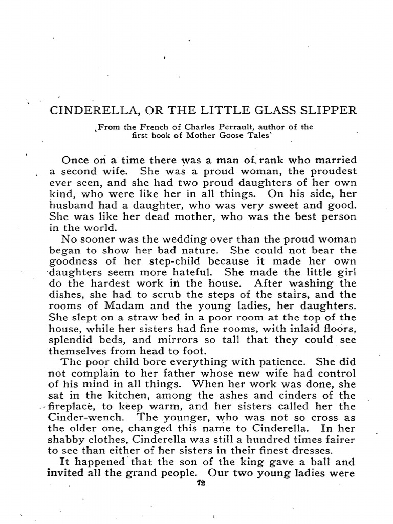 Cinderella (From Perrault's French) | PDF | Cinderella