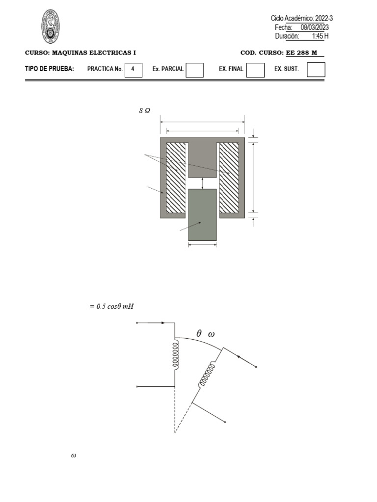 PC4 Ee288m 2022-3 | PDF | Transformador | Inductor