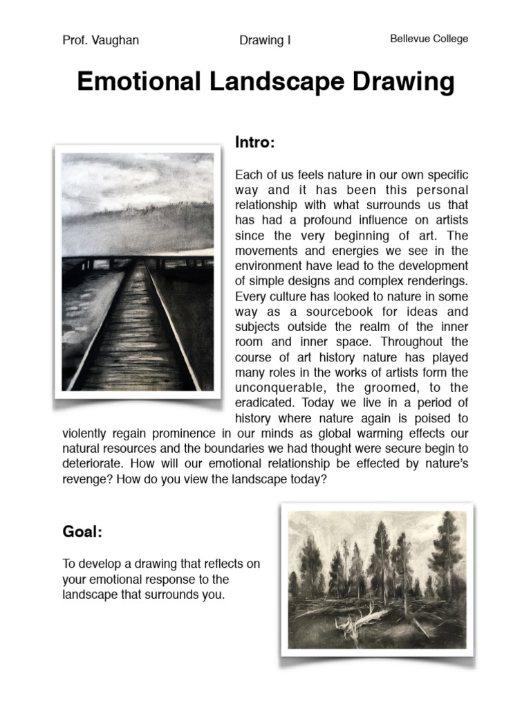 Emotional Landscape Drawing Project | PDF | Drawing | Landscape