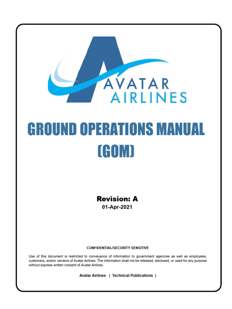 Ground Operations Manual (GOM) : Revision: A | PDF | Federal Aviation ...