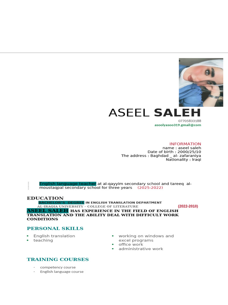 Aseel Saleh | PDF