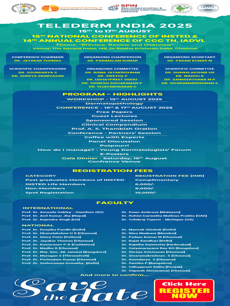 Telederm India 2025-Flyer - v1 | PDF