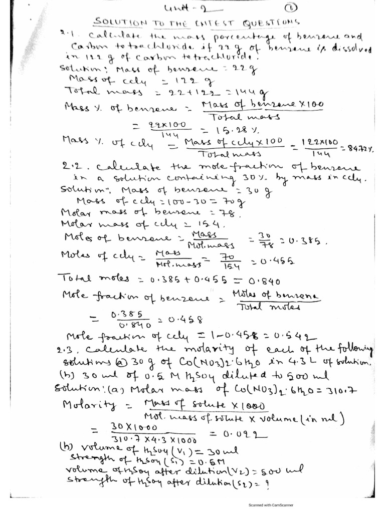 Unit - 2 Chemistry (12th) | PDF