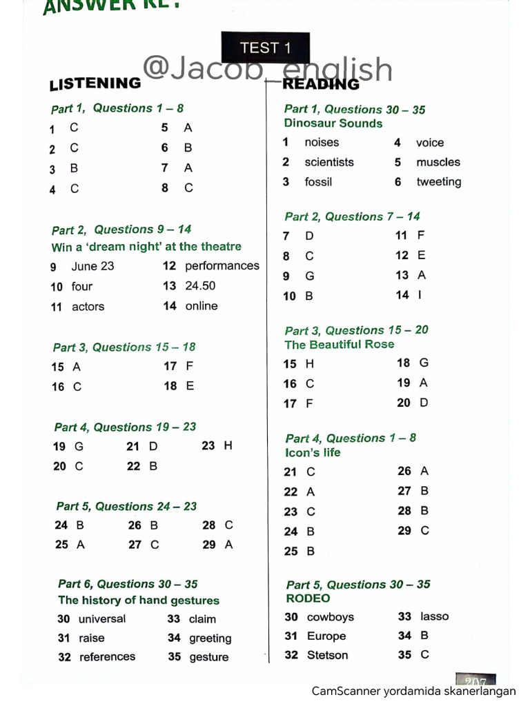 C1 Mock Javoblari | PDF