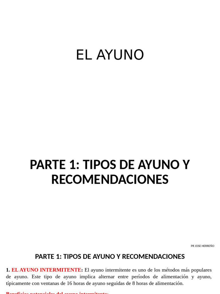 Tipos y Beneficios del Ayuno | PDF | Ayuno intermitente | Nutrición