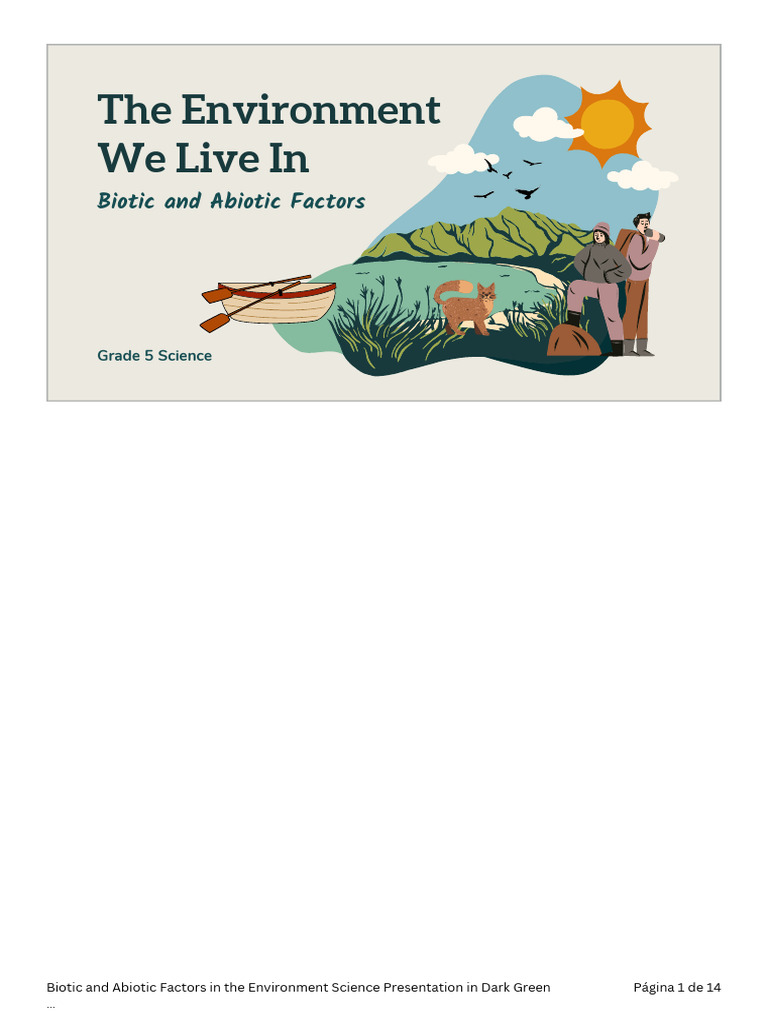 Biotic and Abiotic Factors in The Environment Science Presentation in ...