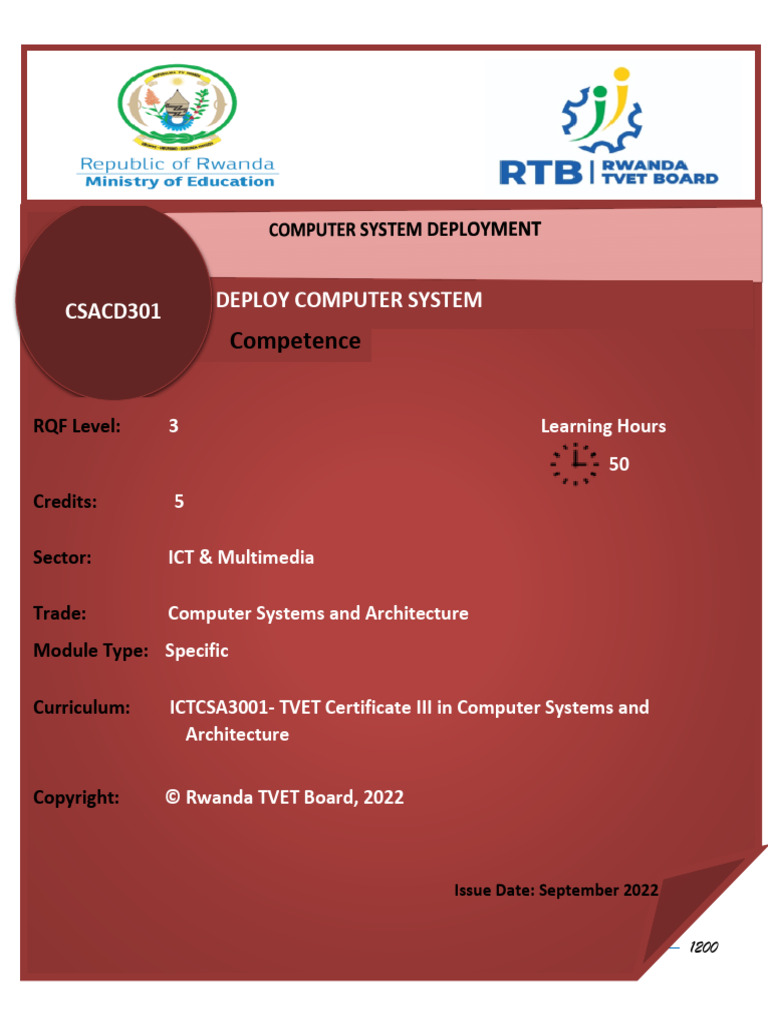 CSACD301 Computer System Deployment | PDF | Bios | Operating System