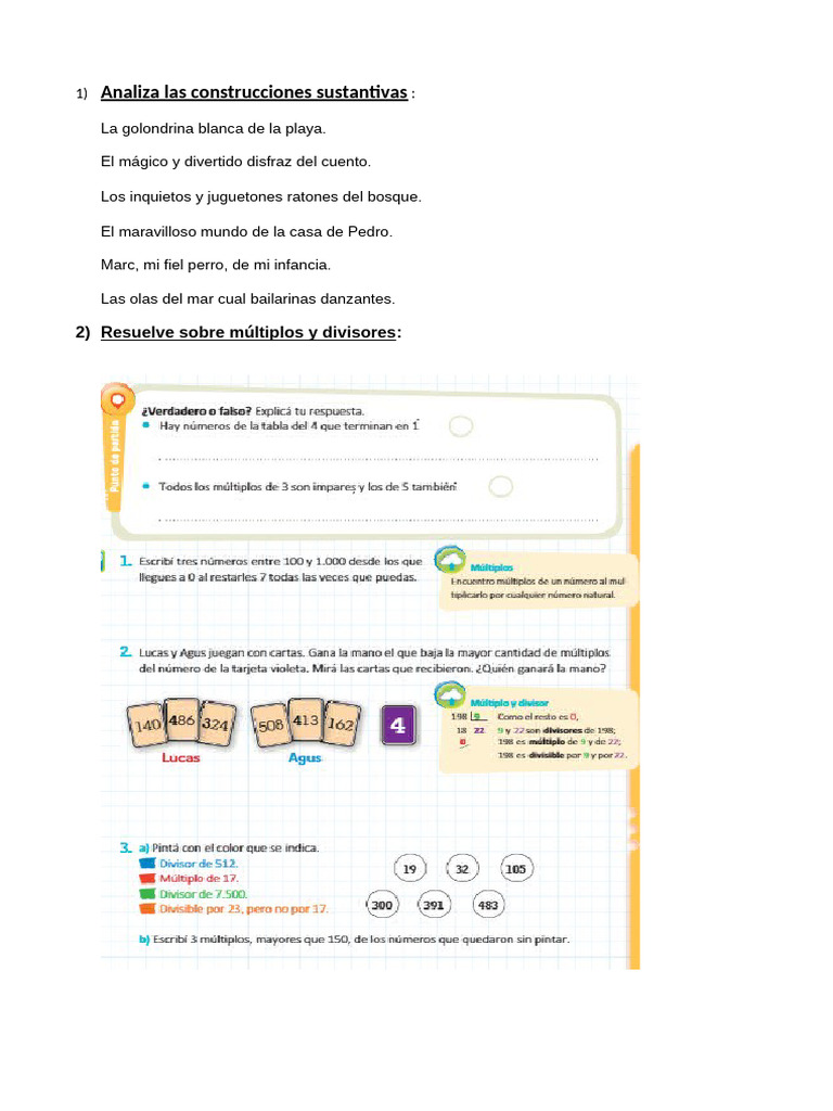Actividades para Practicar. | PDF