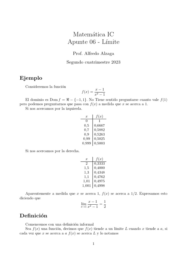 A06 Límite | PDF | Triángulo | Función continua