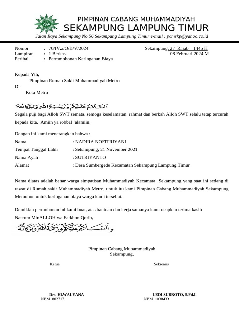 REKOMENDASI PCM SEKAMPUNG RSM Metro | PDF