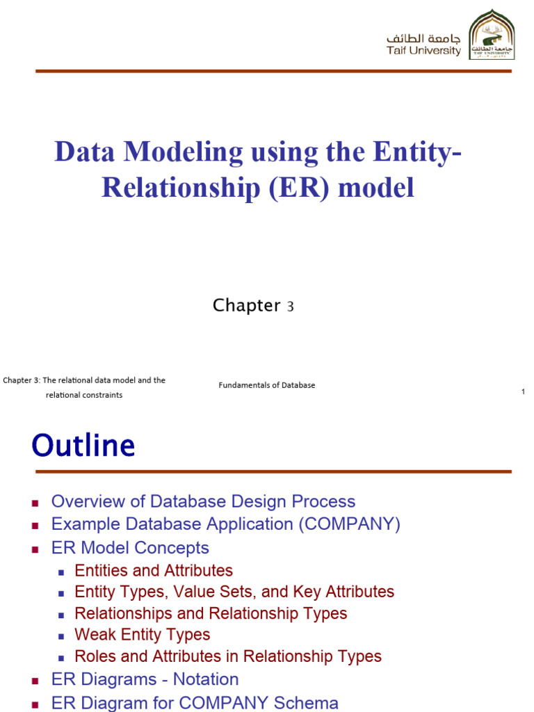 Chapter3 - Data Modeling Using The ER Model | PDF | Conceptual Model | Databases