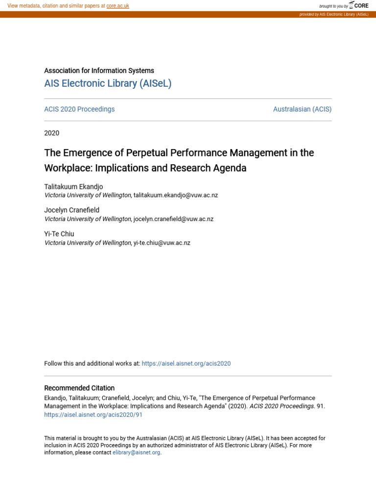 Perpetual Performance Management Trends | PDF | Analytics | Performance ...