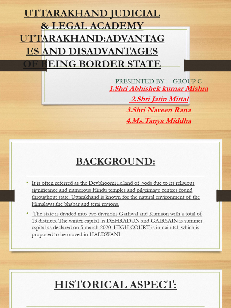 Advantages and Disadvantages of Being Border State by Mr. Abhishek Kumar Mishra, Mr. Jatin ...